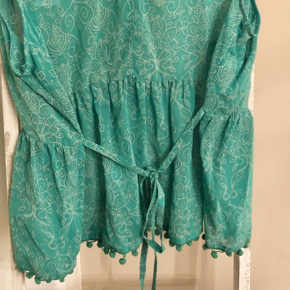 American Rag | Tops | American Rag Sheer Tank Top With Pom Poms | Poshmark